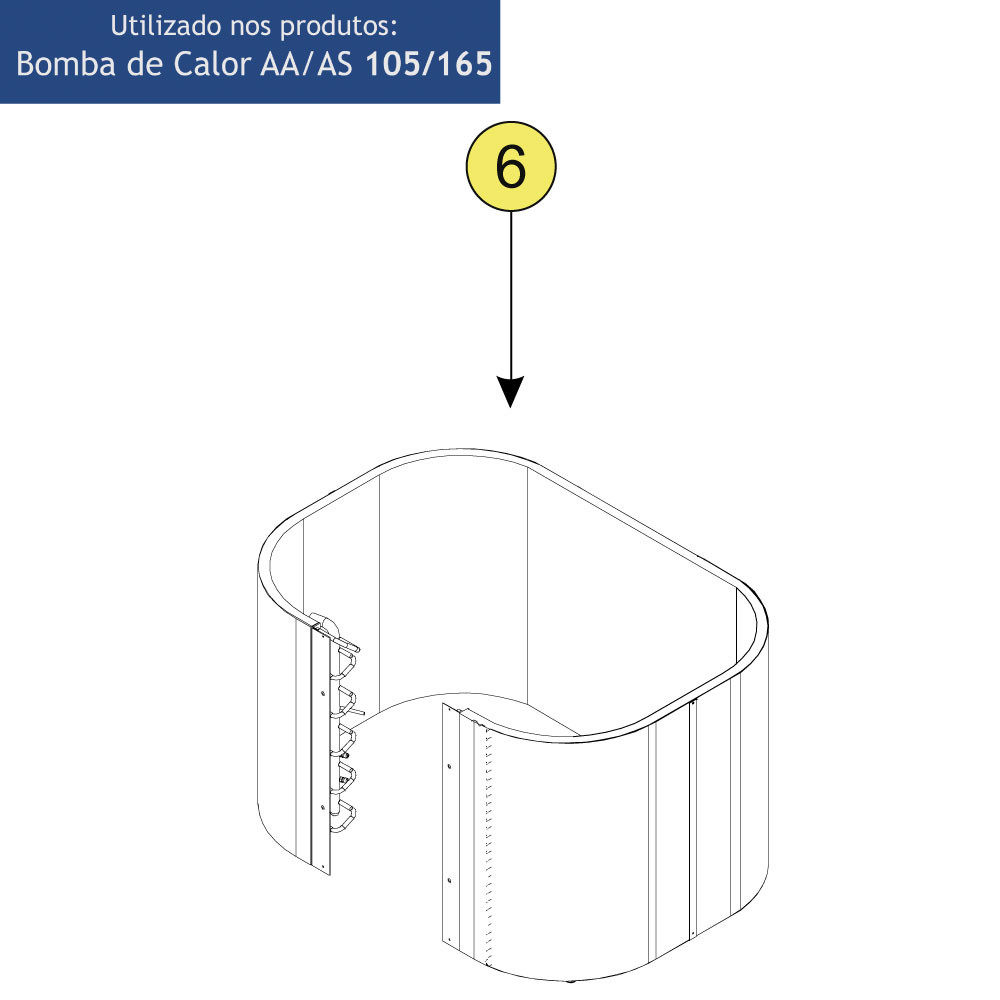 Evaporador Nautilus c/ distribuidor/coletor - AA/AS 125/145/165 ...